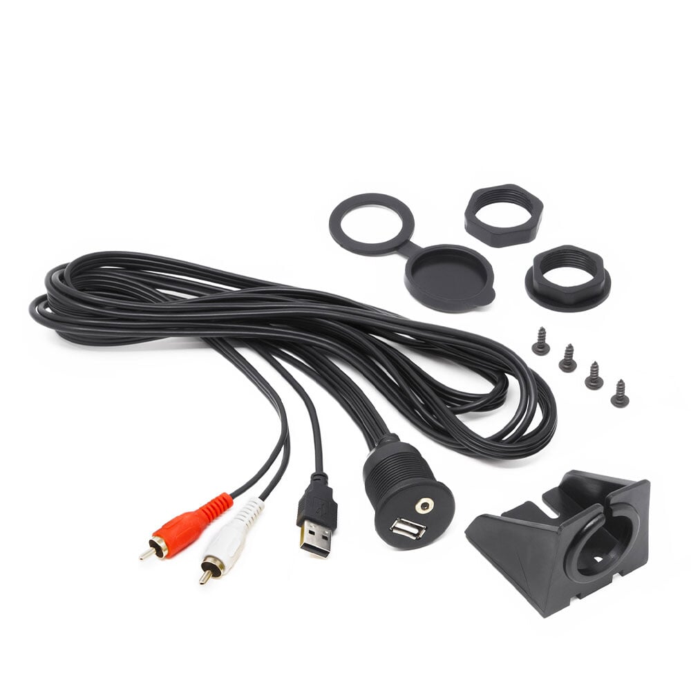 Hertz HMA USB Aux In - Waterproof USB & Auxiliary Input with 2m cable ...