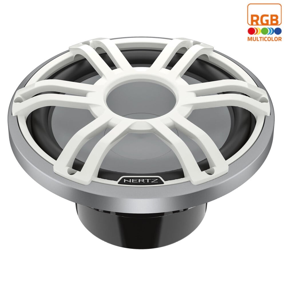 Hertz 1000W 12" 4 Ohm HMS RGB LED Marine Subwoofer - Sports White ...