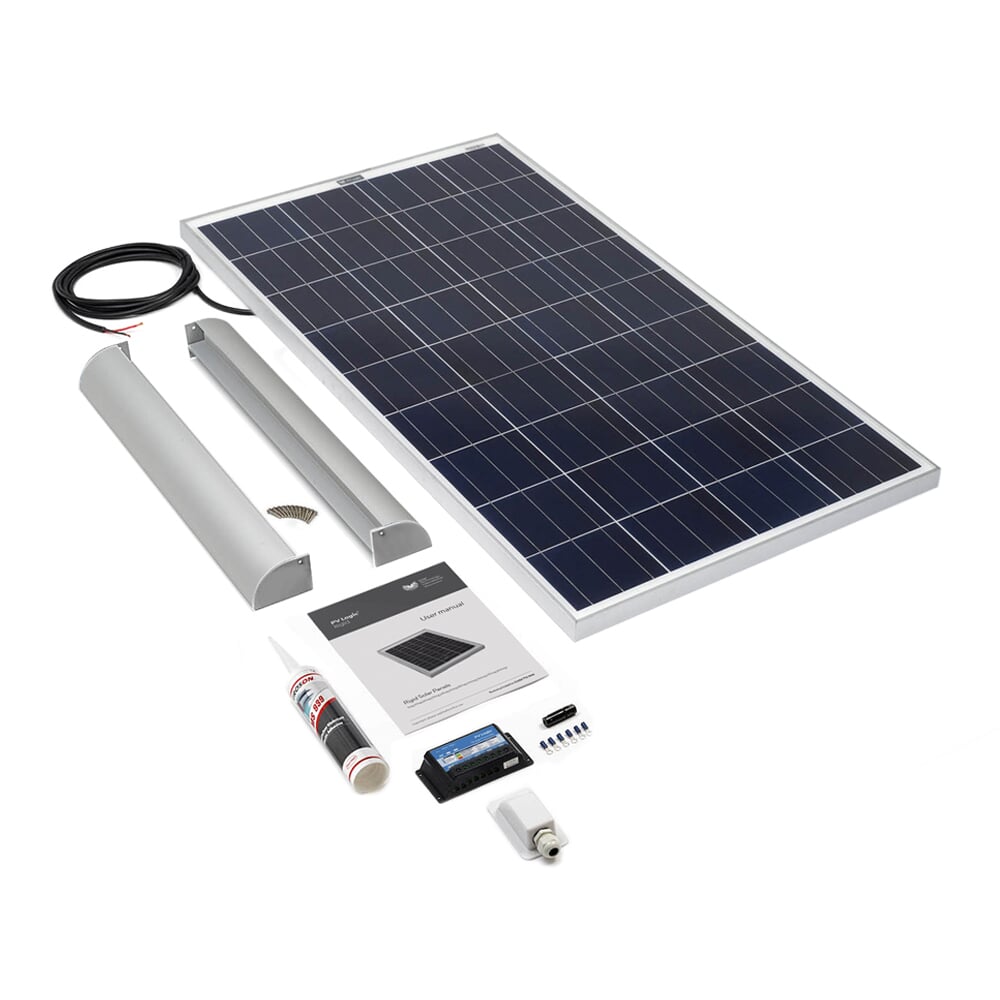 Solar Technology 120W Rigid Solar Panel & Aero Brackets Kit ...