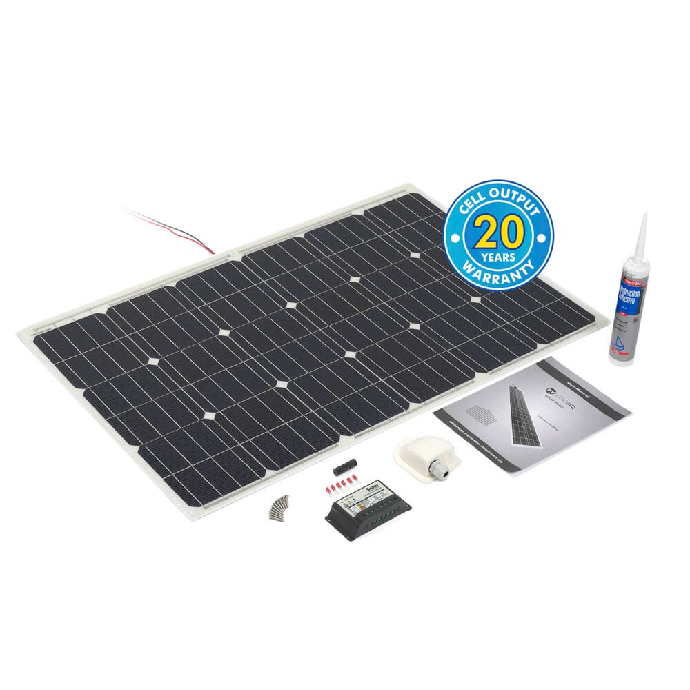Solar Technology 100W Flexi Solar Panel & Roof/Deck Top Kit ...