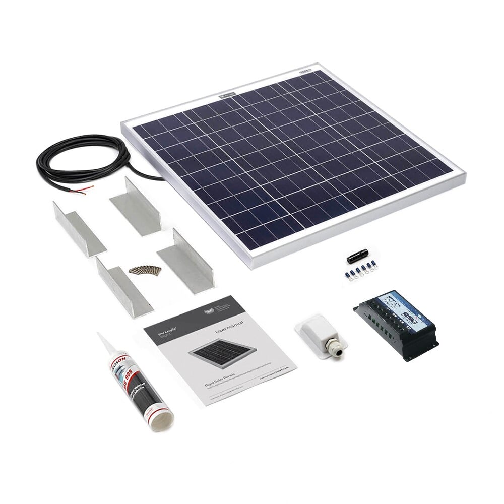 Solar Technology 60W Rigid Solar Panel L Brackets & 15A MPPT ...