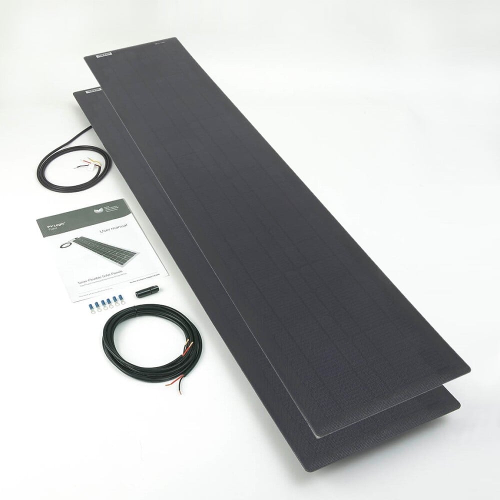 Solar Technology 2 x 60W Black Flexi Rear Exit Solar Panels Pack ...