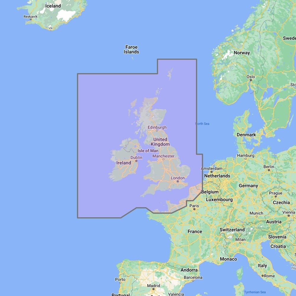 Furuno TimeZero Wide Area Chart: UK, Ireland and the Channel ...
